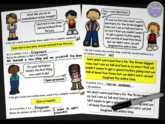 Recognizing and Correcting Sentence Fragments and Run-ons | Crafting ...