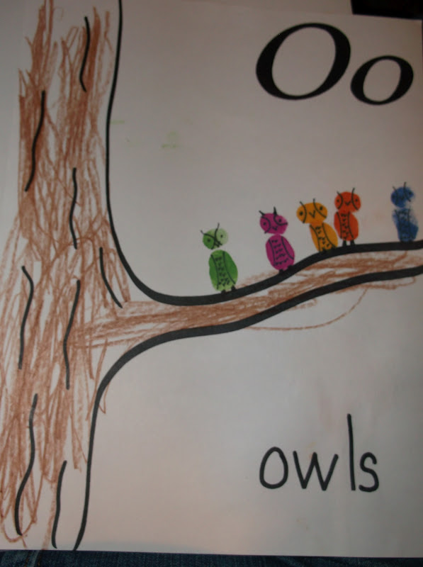 Homemade Memories: Alphabet Book - O is for Owls