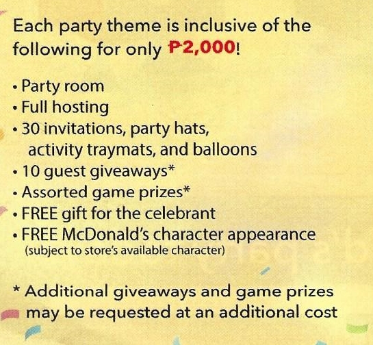 The Pinoy Informer: McDo Party Latest Brochure 2018