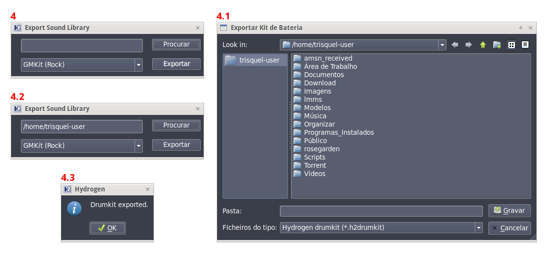 Livre Para Criar Música: Hydrogen - Itens do menu principal