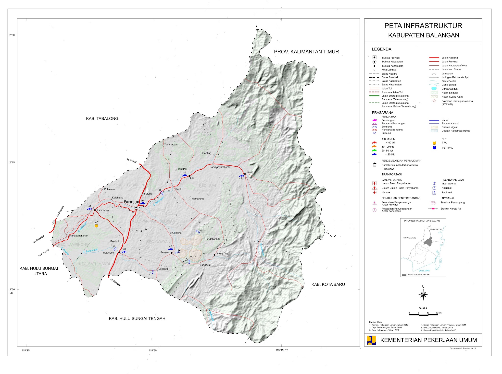 Peta Kabupaten Balangan