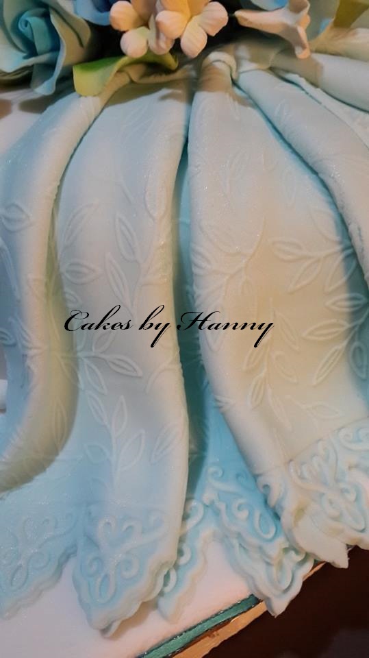 Cakes by Hanny: Blue Heart Shaped Cake - Wedding Cake