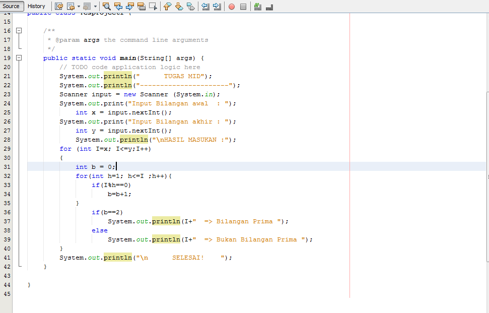 MEMBUAT PROGRAM BILANGAN PRIMA DENGAN JAVA ~ IT ARTIKEL