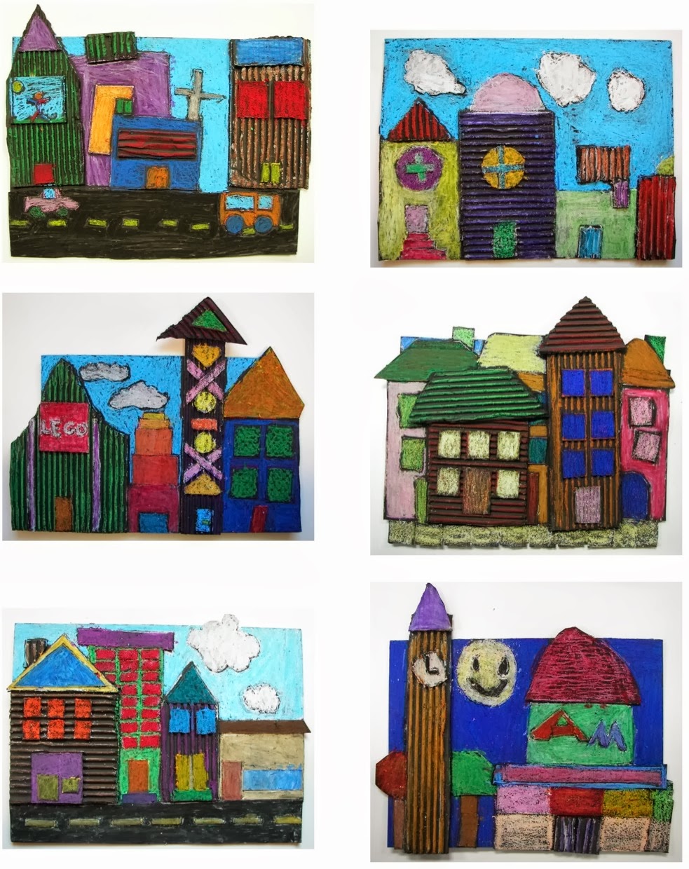 The Rolling Artroom: Cardboard Cityscapes 4th-6th Grade
