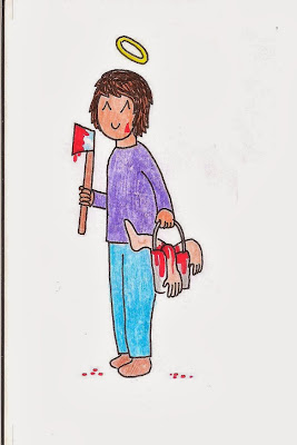 Galeria moich rysunków: Rysunek #23 - Siekiera i wiadro