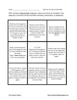 The Teacher's Desk 6...: Summer Homework? Are you kidding, Ms. A ...