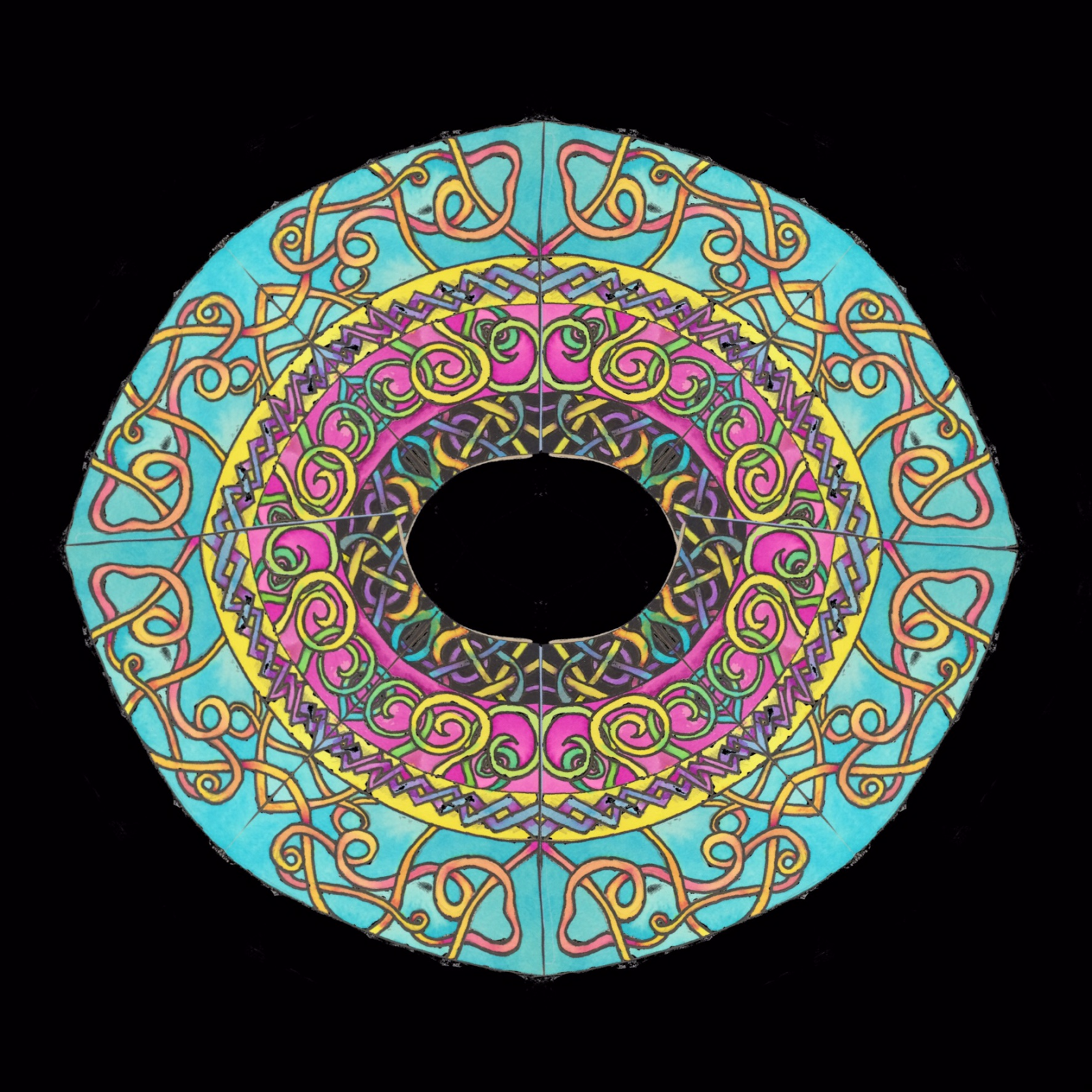 The Helpful Art Teacher: Liquid Watercolors Tutorial: Radial Balance Design