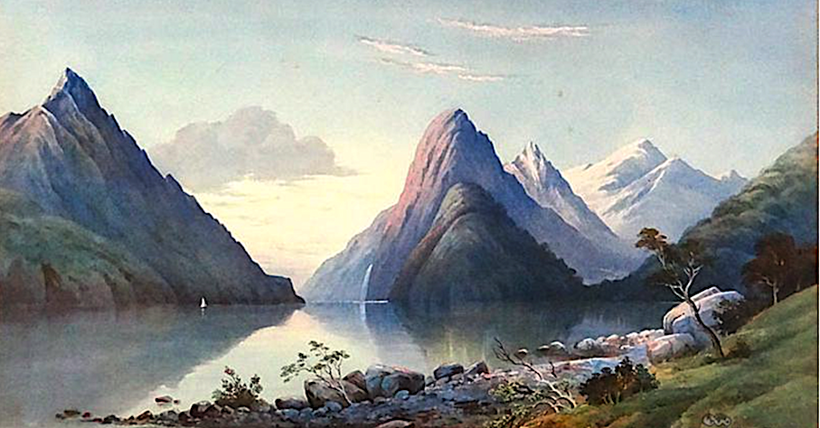 JOHN HOYTE (1835-1913) Mitre Peak / Rahotu (1,683m - 5,522 ft) New ...