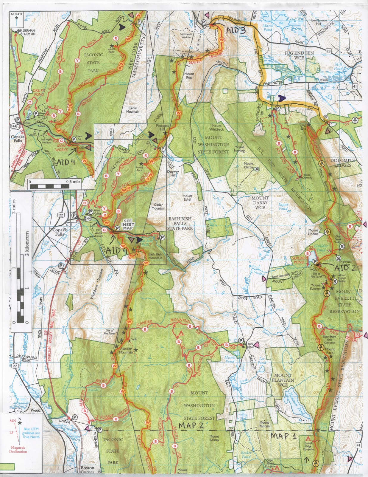 Taconic Trails Challenge: Map