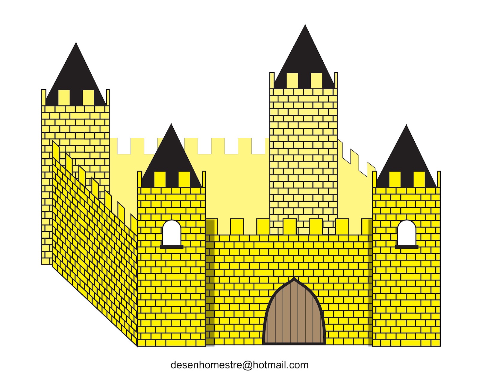 Molde De Castelo Para Imprimir - FDPLEARN