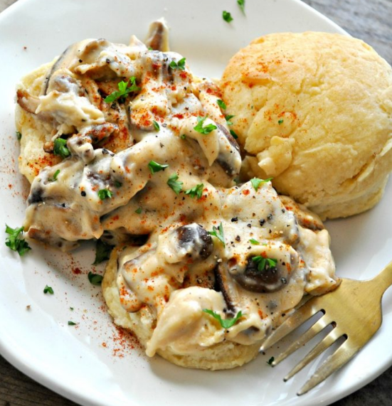 #Breakfast - Vegan Biscuits and Shiitake Mushroom Gravy | ~5~ Great Recipes