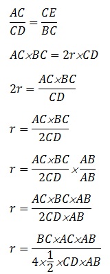 Pembuktian Rumus Jari-Jari Lingkaran Dalam dan Luar Segitiga serta ...
