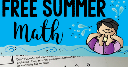 Kelly McCown: Summer Math Review FREEBIE