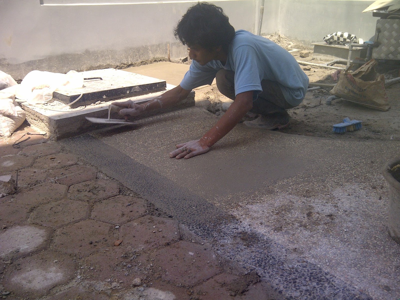 DUNIA BAHAN BANGUNAN BANDUNG: HARGA PEKERJAAN PEBBLE WASH dan BATU SIKAT