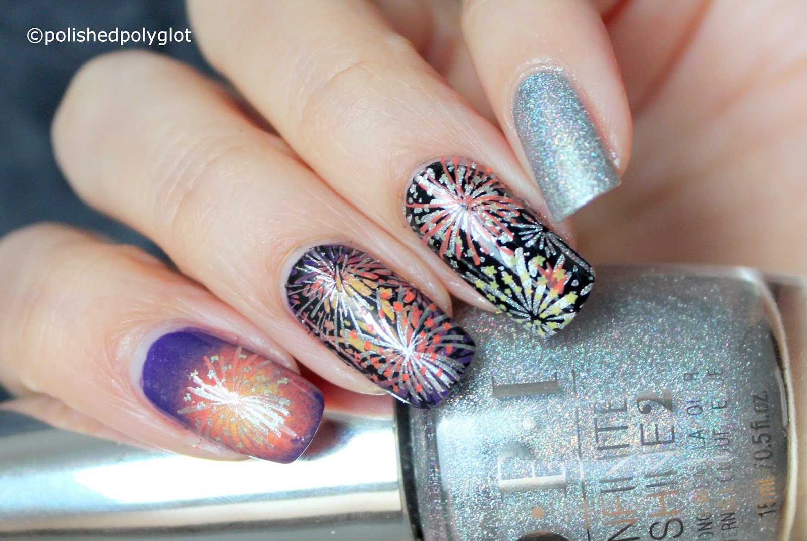 Nail art │ Four ways to create Fireworks Nail Design for the Holidays ...