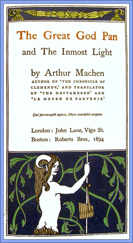 No PC Views: The Great God Pan is Dead