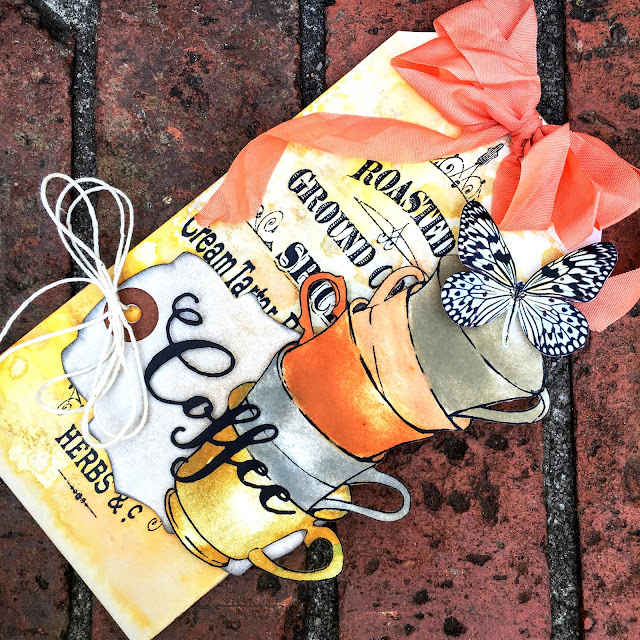 SewPaperPaint: Stacked Mugs Coffee Lovers Hop Tag