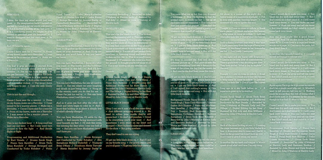 Encarte: Sara Bareilles - The Blessed Unrest - Encartes Pop