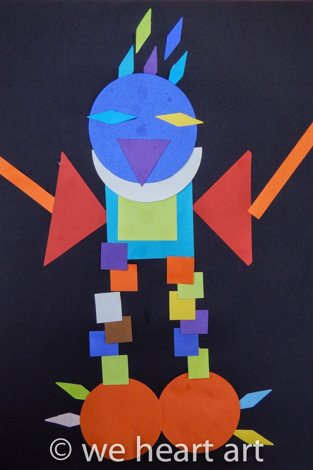 we heart art: Geometric Shape Monsters