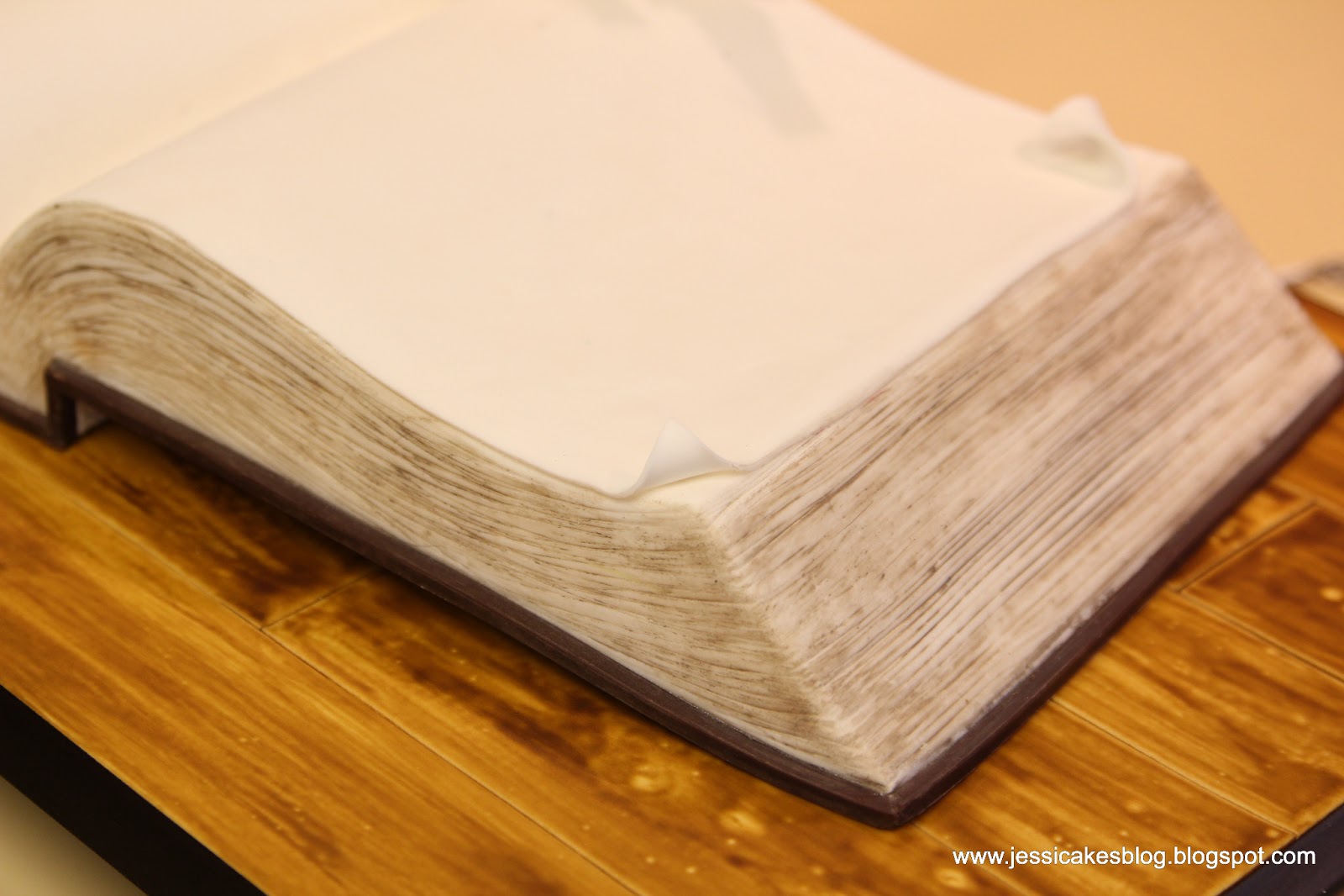 How To Make An Open Book Cake - Staging
