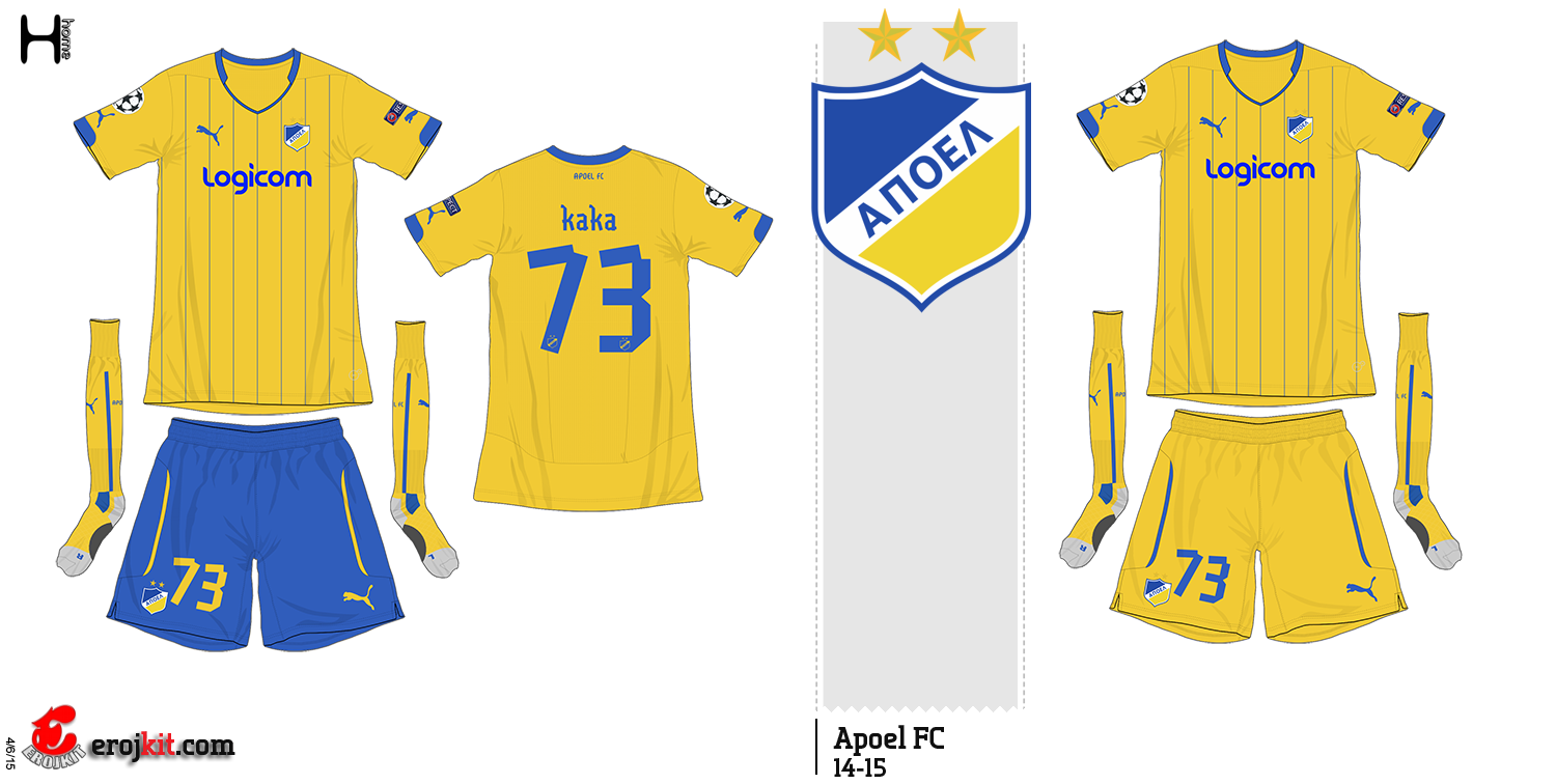Kit Design, by eroj: 2014-15 Apoel (Home e Away)
