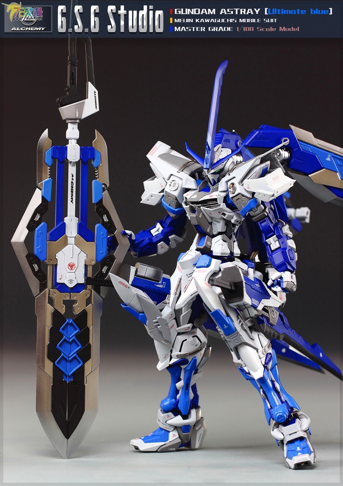 GUNDAM GUY: MG 1/100 Gundam Astray Ultimate Blue Frame - Customized Build