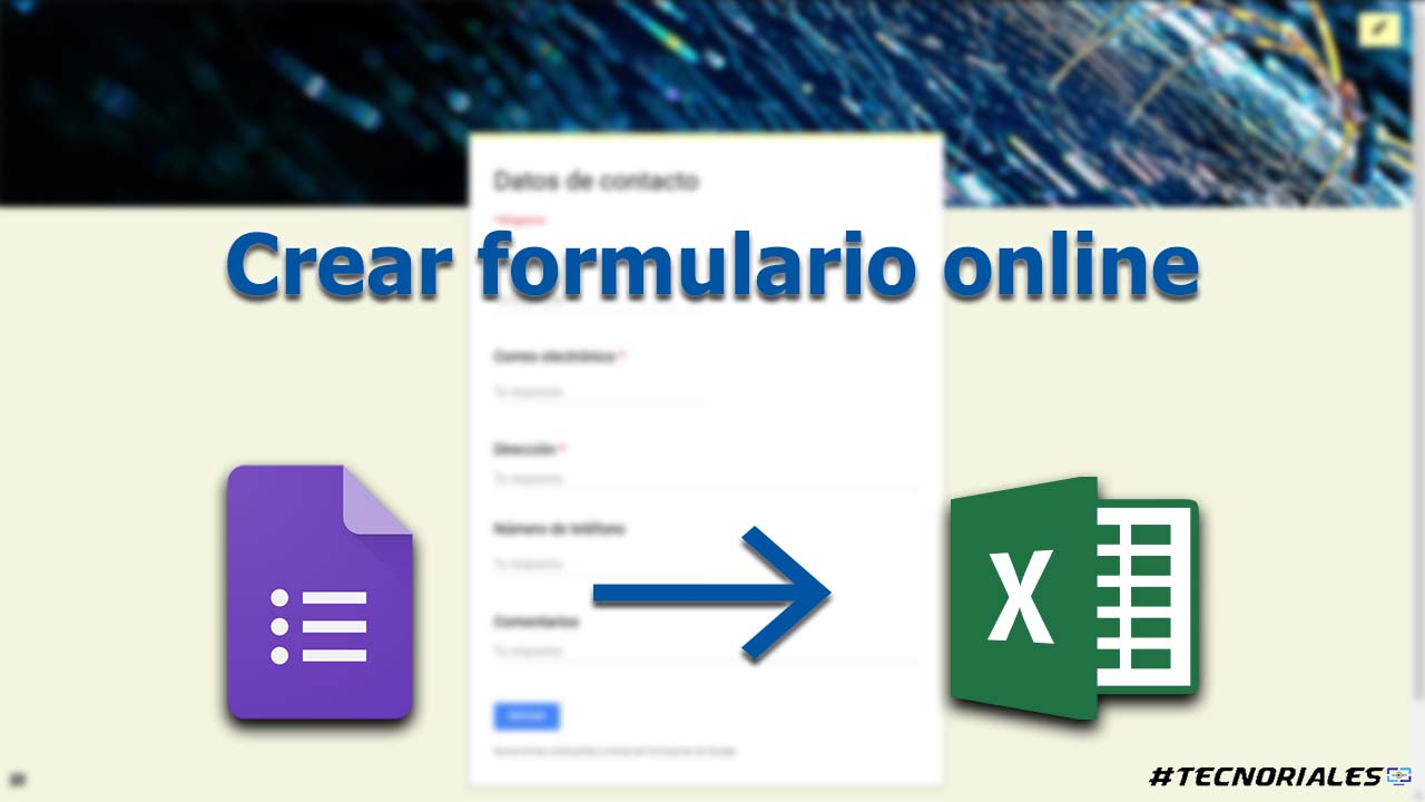 Crear formulario online y exportar data a excel