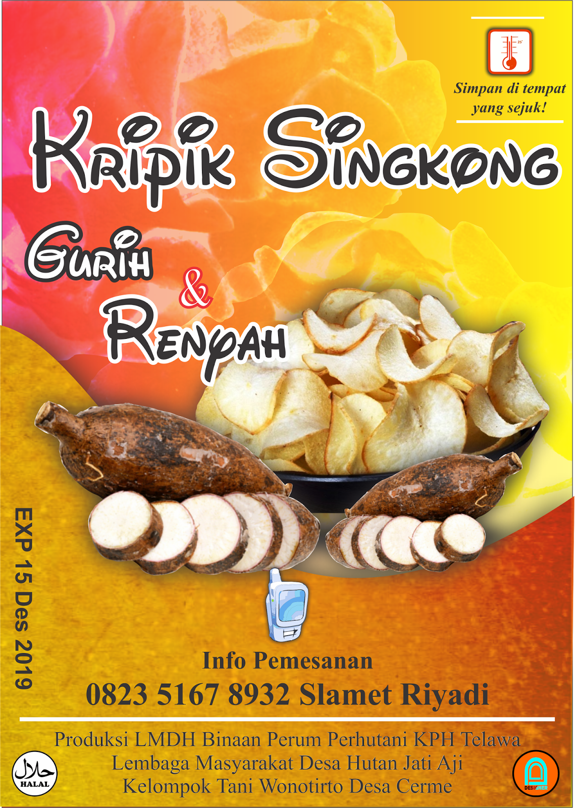 Contoh Brosur Keripik Singkong Coretan