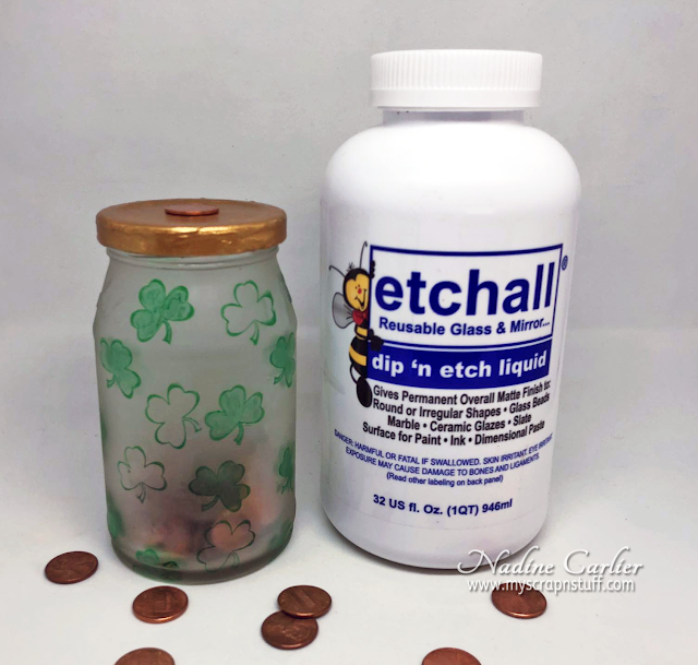 Lucky Penny Jar with Etchall ~ Nadine Carlier