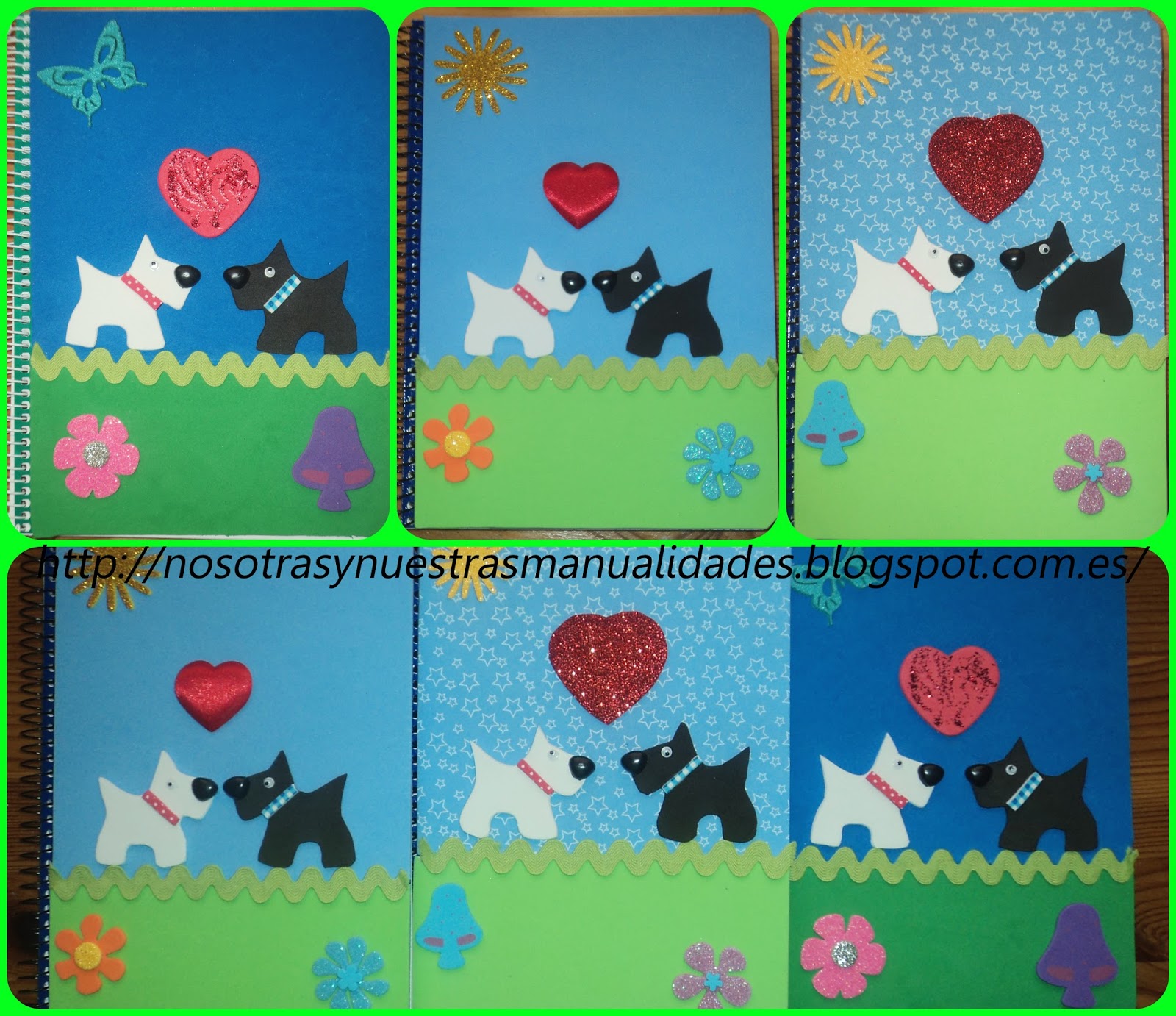 Nuestras Manualidades: Encargo: Libreta perros