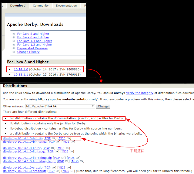 放棄思考: Eclipse 上使用 Java DB ( Apache Derby ) (PART 1 / 3 )