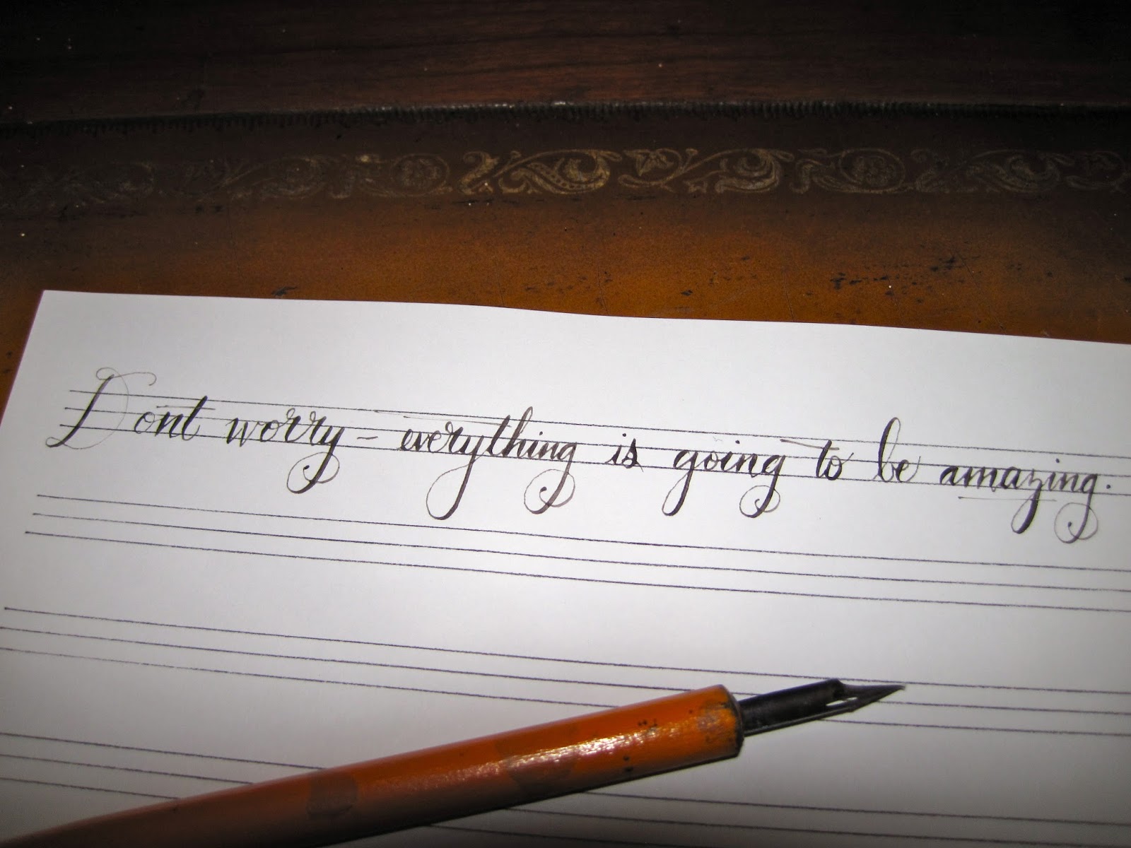 a quickening force: Calligraphy is hard