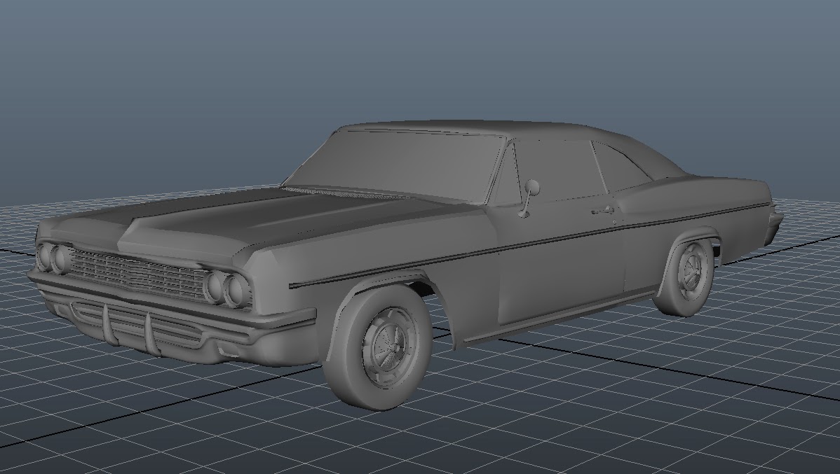 Drawing and Other Design Works: 3D Vehicle:1966 Impala SS