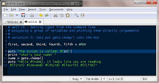 TESTHEAD: Exercise 13: Parameters, Unpacking, Variables: Learn Ruby the ...