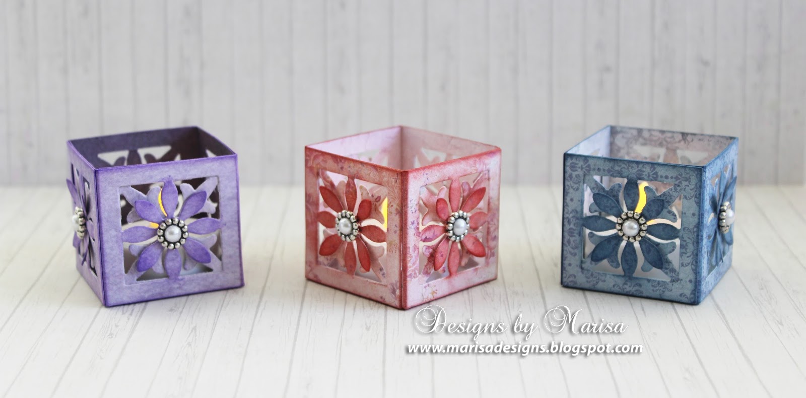 Designs by Marisa: Spellbinders - Floral Tea Light Box