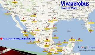 routes map: Viva Aerobus routes map