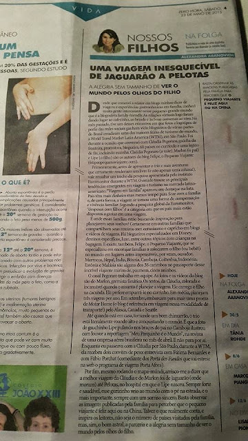 Viagem e Turismo e Caderno Vida da Zero Hora - uma semana emocionante ...