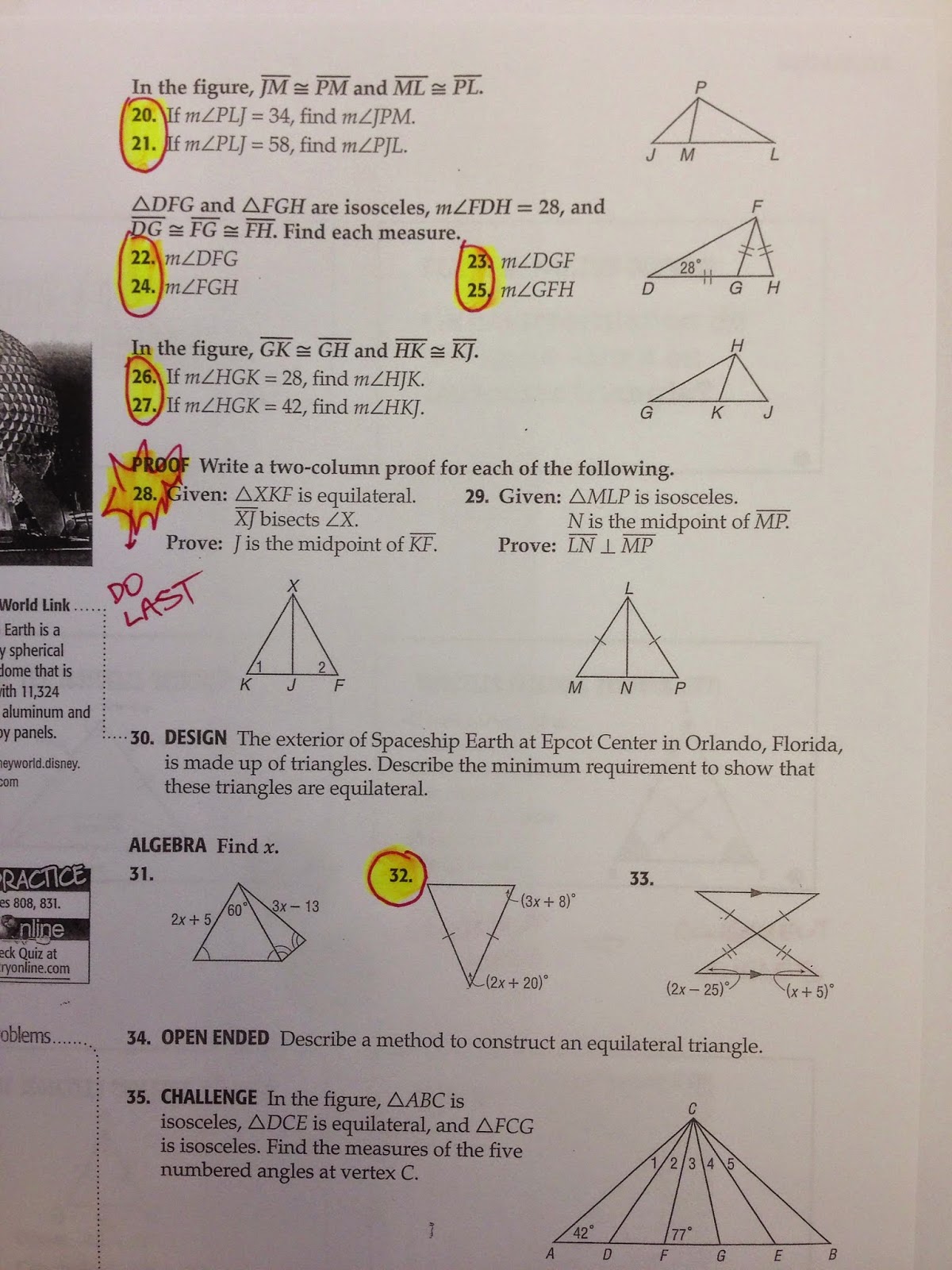 Honors Geometry - Vintage High School: Section 4-6 Isosceles triangles