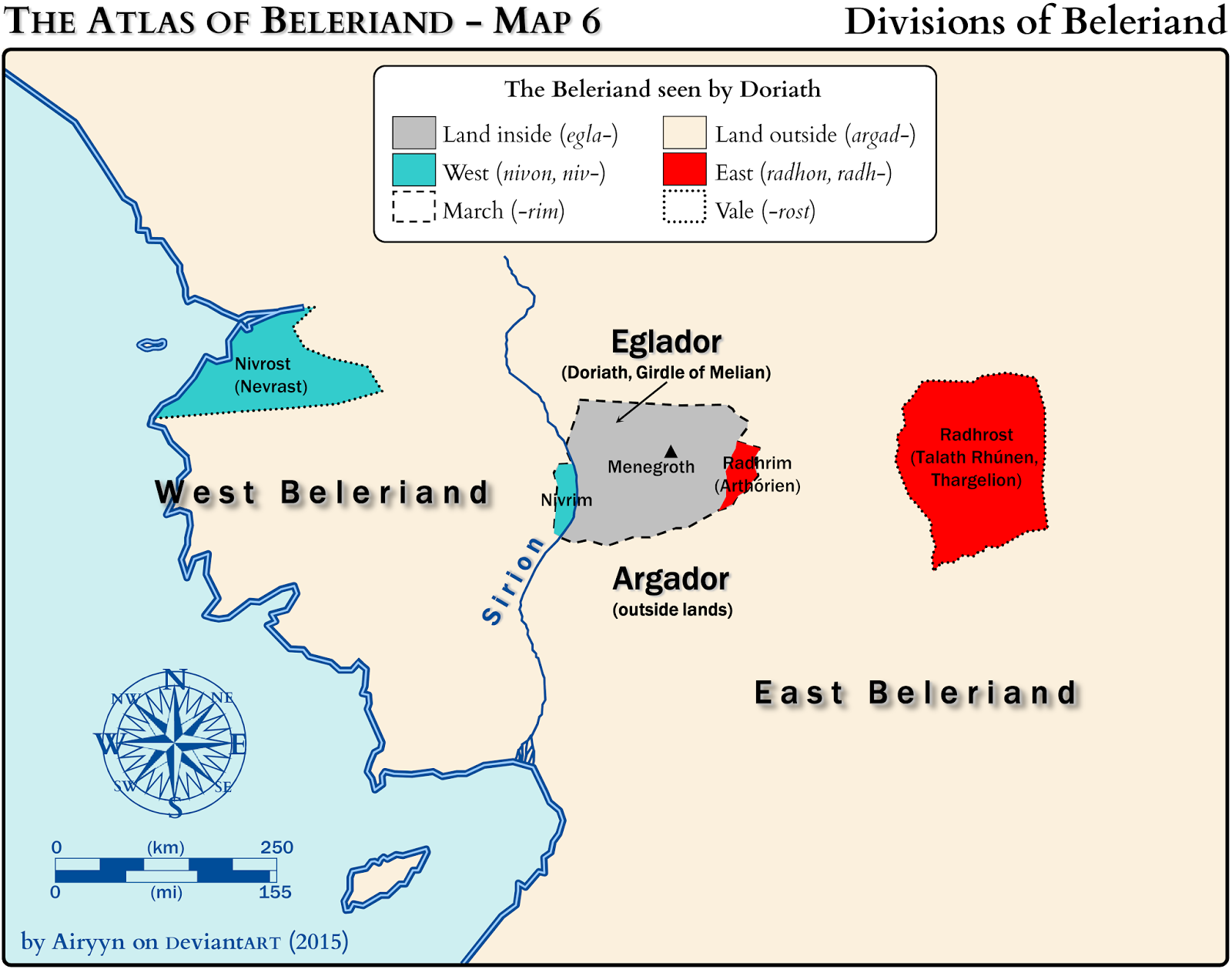 Mapping Middle-Earth: The Divisions of Beleriand