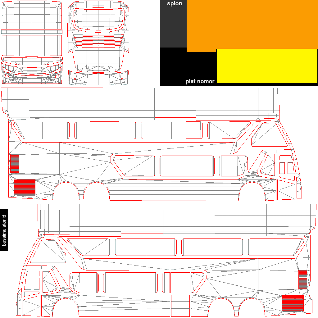 Template Bussid JB3/Arjuna XHD/Bimasena SDD/Evolander Terbaru - Skin ...