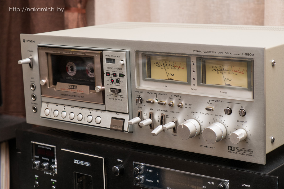 Vintage Audio: Stereo Cassette Tape Deck HITACHI D-980M