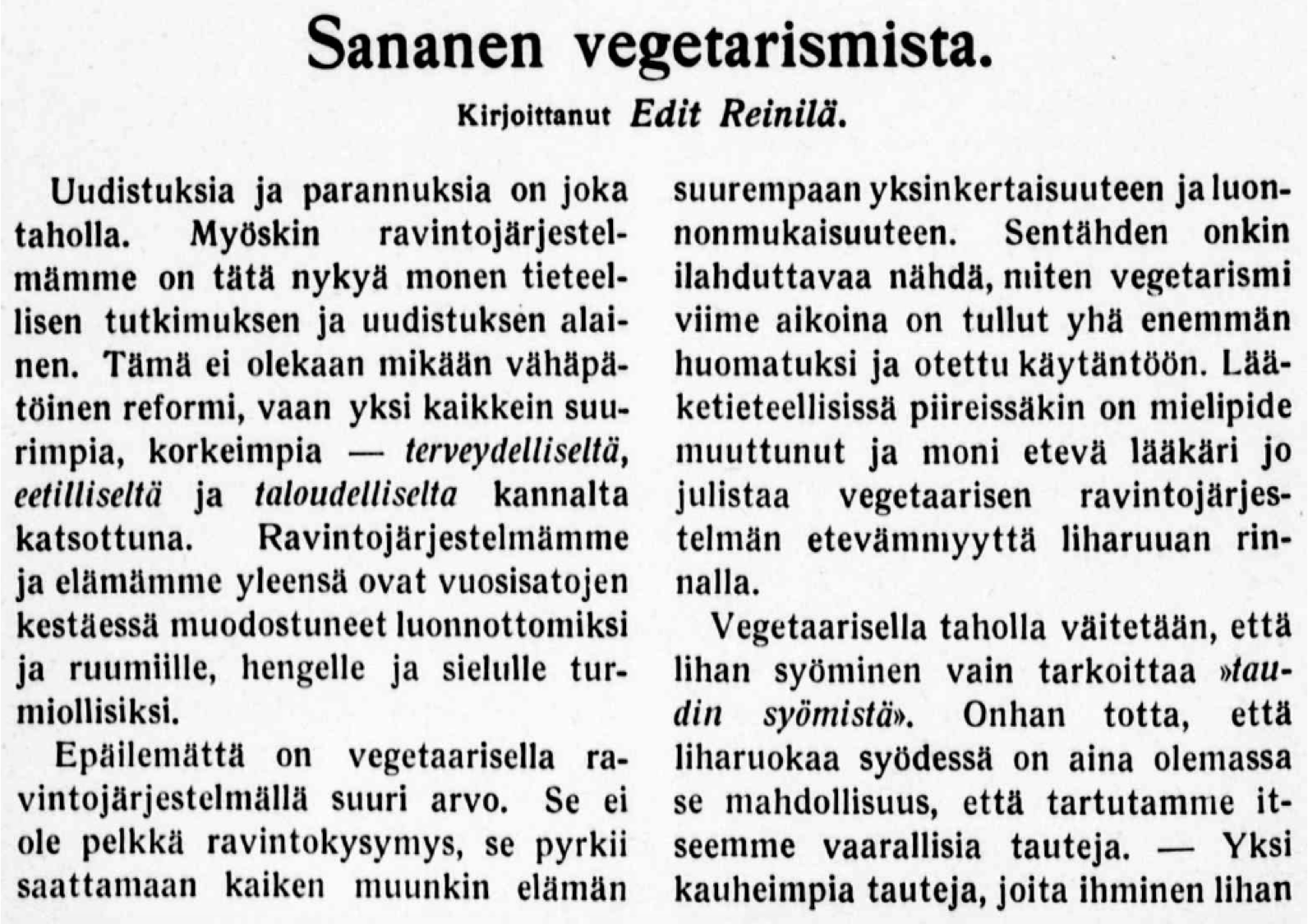 Pastanjauhantaa: 1910-luku lautasella