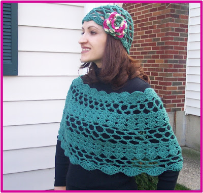 Positively Crochet!: Scallop Shells Capelet and Cap - Pattern for Sale