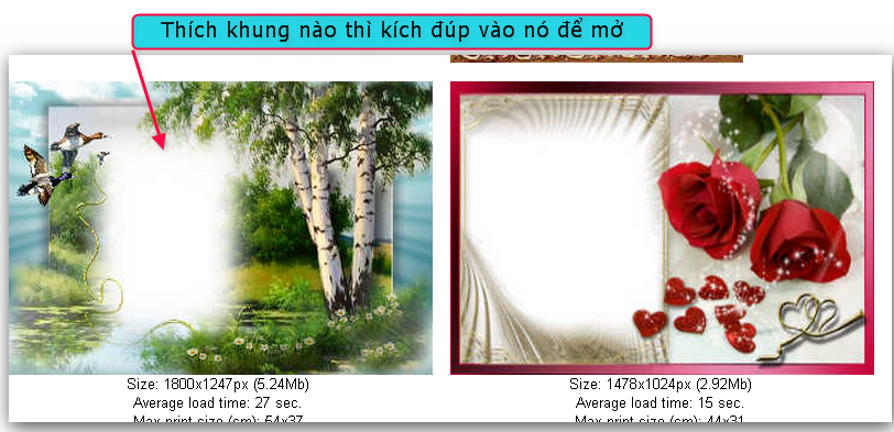 LỒNG KHUNG TRỰC TUYẾN CHO ẢNH | minh lương và mọi người