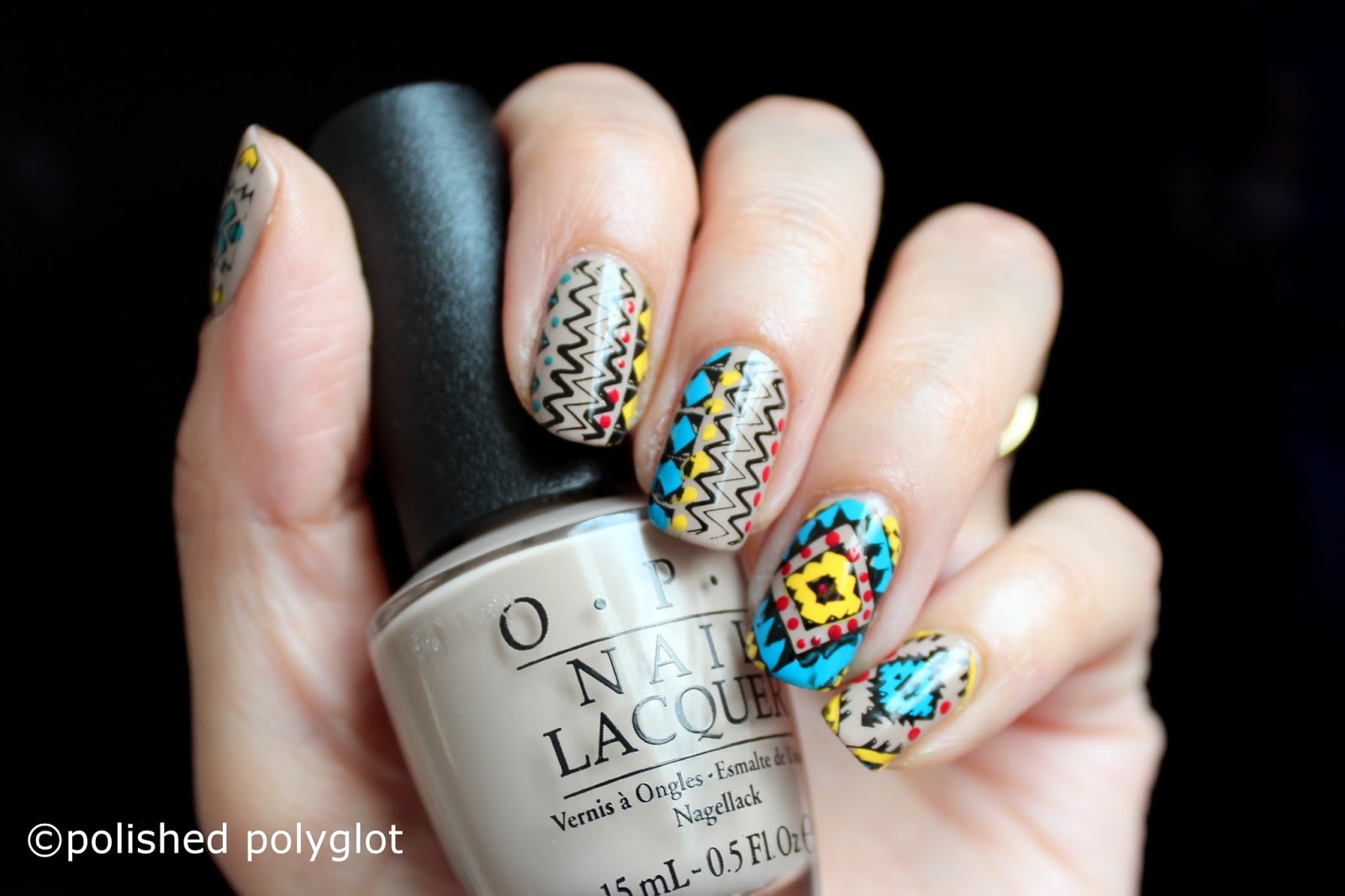 Nail Art │ Ethnic/Hippie/Boho design using OPI Fiji Collection [Nail ...