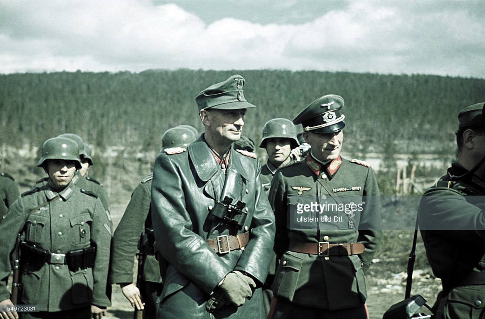World War II in Color: Eduard Dietl Visiting Troops