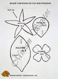 Cantinho Da Paty: Molde de rosas de eva