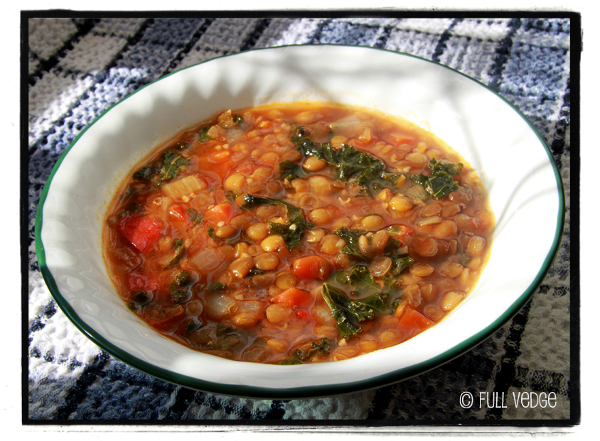 Soupe aux lentilles et au chou kale | Full vedge - Recettes ...