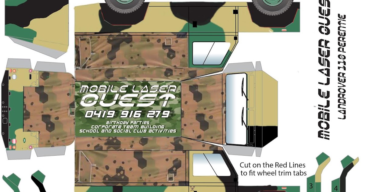 SP. Papel Modelismo: PaperCraft Land Rover Perentie Defender 110