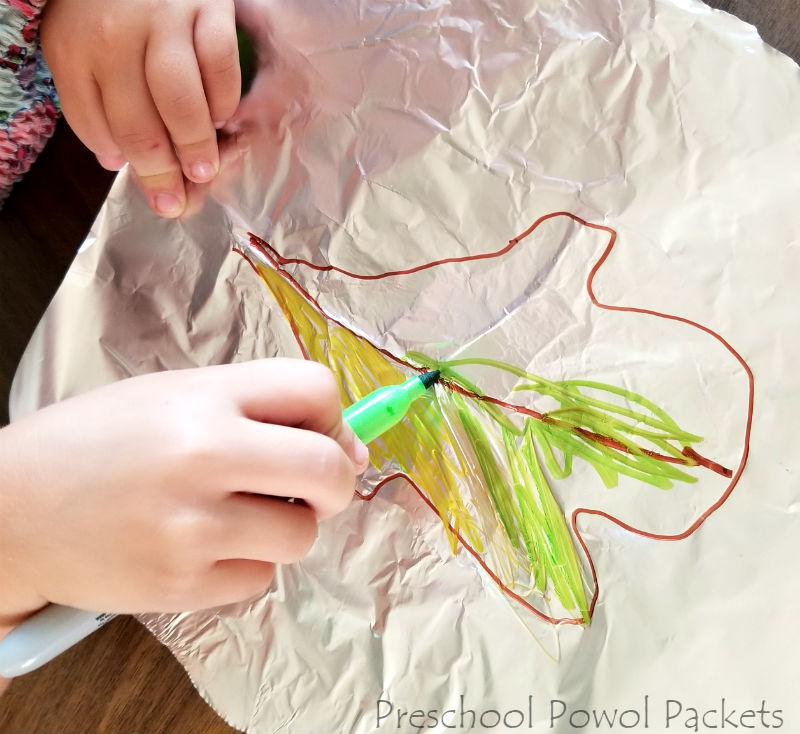 Foil Leaf Preschool Art | Preschool Powol Packets